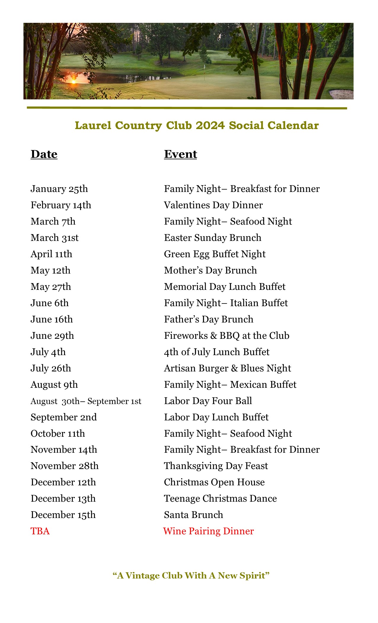 Special Events – Laurel Country Club